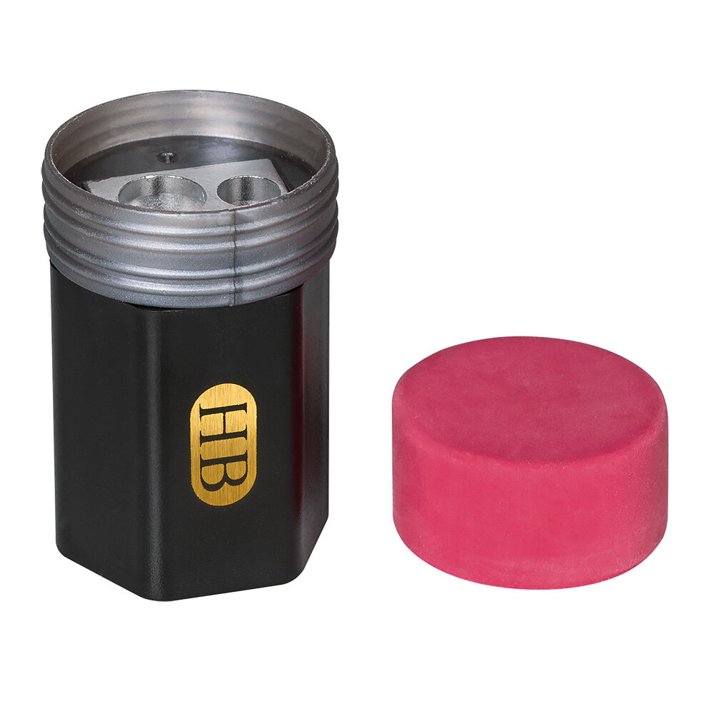 Точилка с ластиком Topper, Brunnen (Германия), двойная, 3.5 х 6 см, чёрный