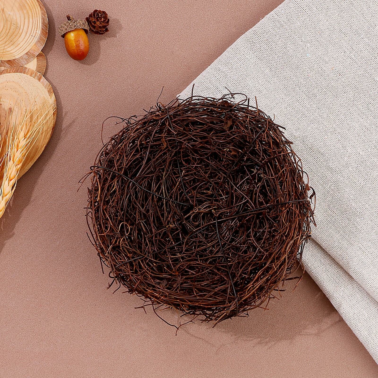 Гнездо из природных материалов для декора ЛАС играс, 13 × 13 × 6,5 см