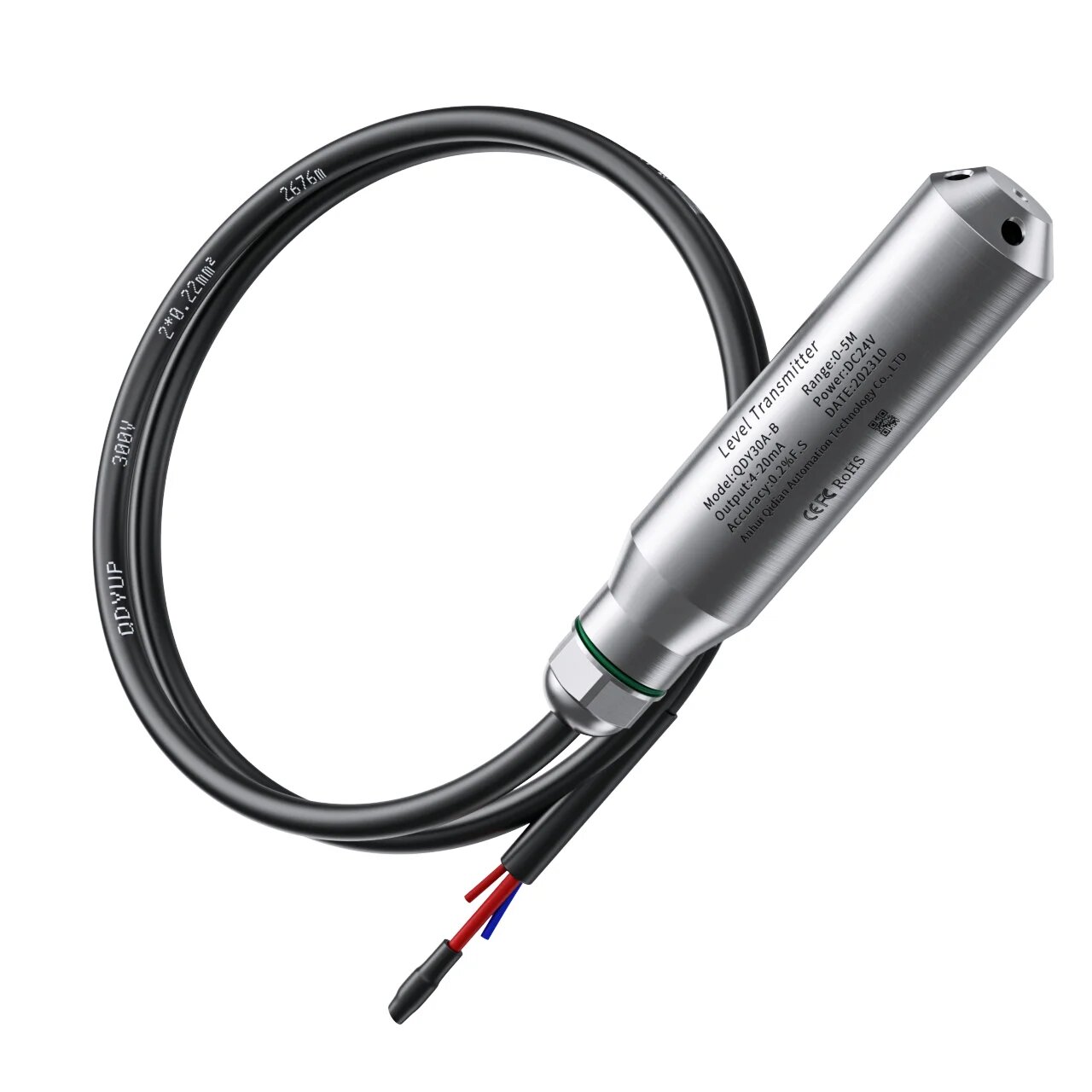 Датчик уровня жидкости QDY30A-B, 6м, 8м кабель, RS485