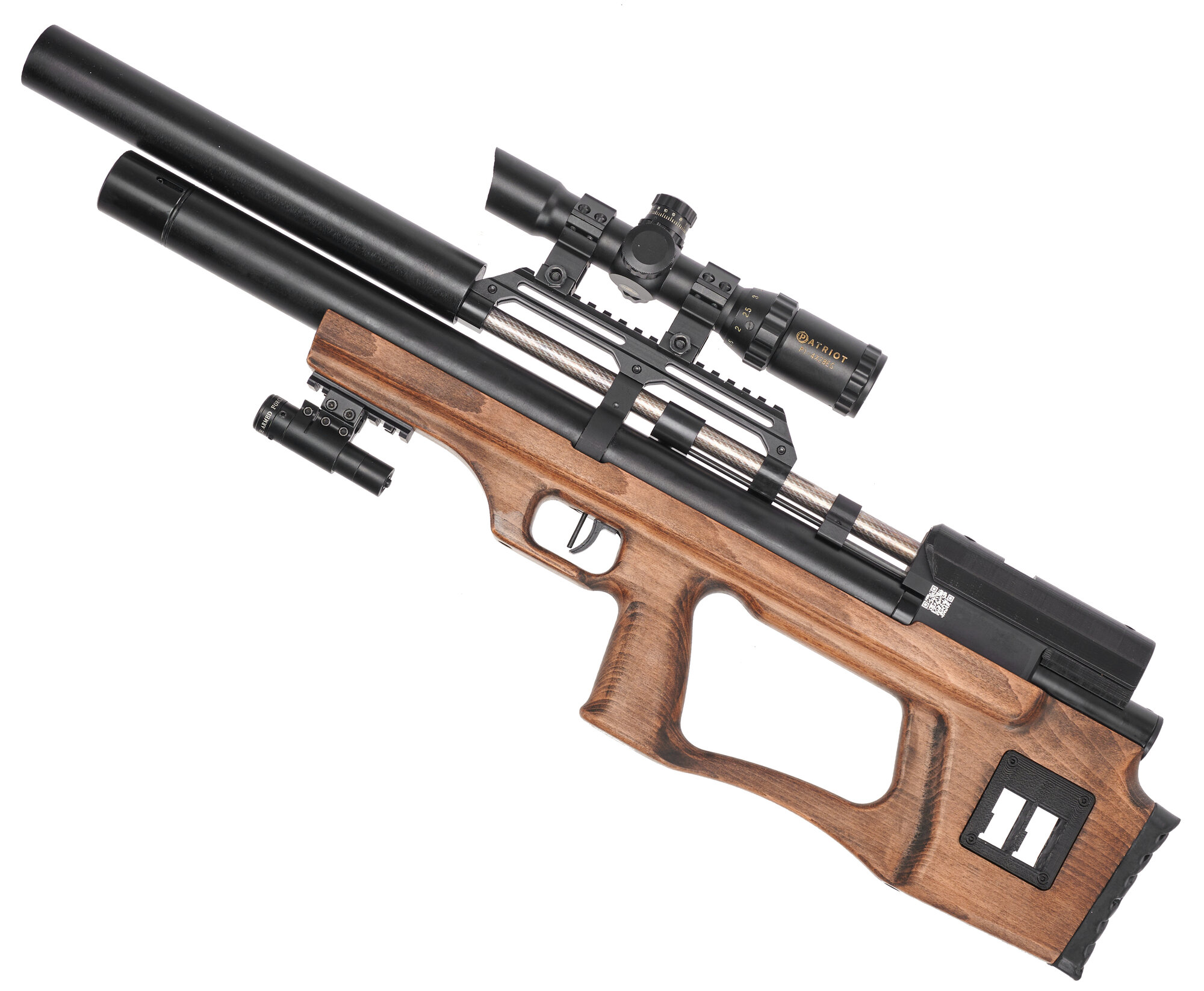 Пневматическая винтовка Krugergun Снайпер 6.35 мм Bullpup (500 мм, прямоток, взвод передний, дерево, резервуар 510)