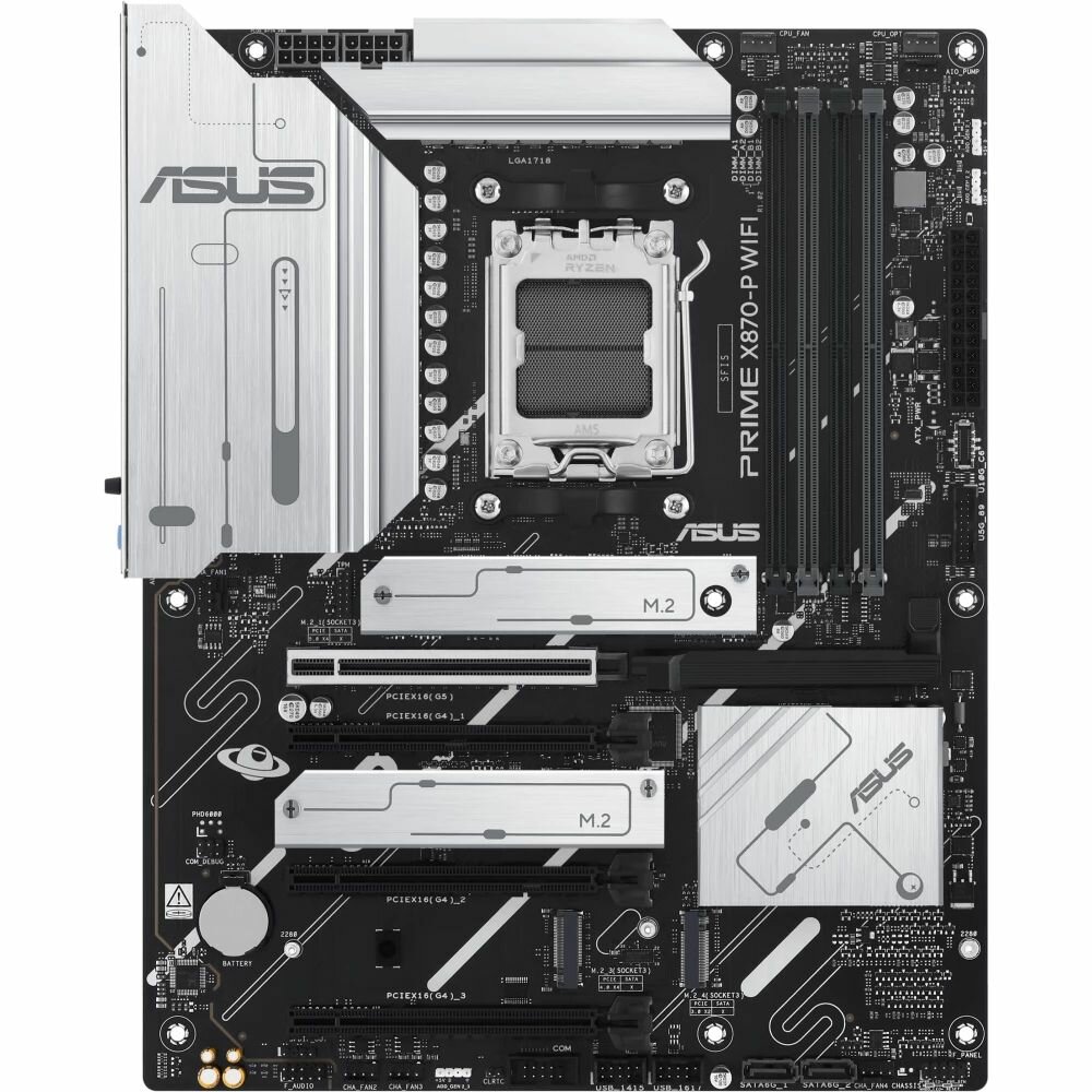 Материнская плата ASUS PRIME X870-P WIFI AM5 ATX 4xDDR5 4xPCIEx16 4xM.2 2xUSB-C HDMI 2.5GLAN Wi-Fi 7