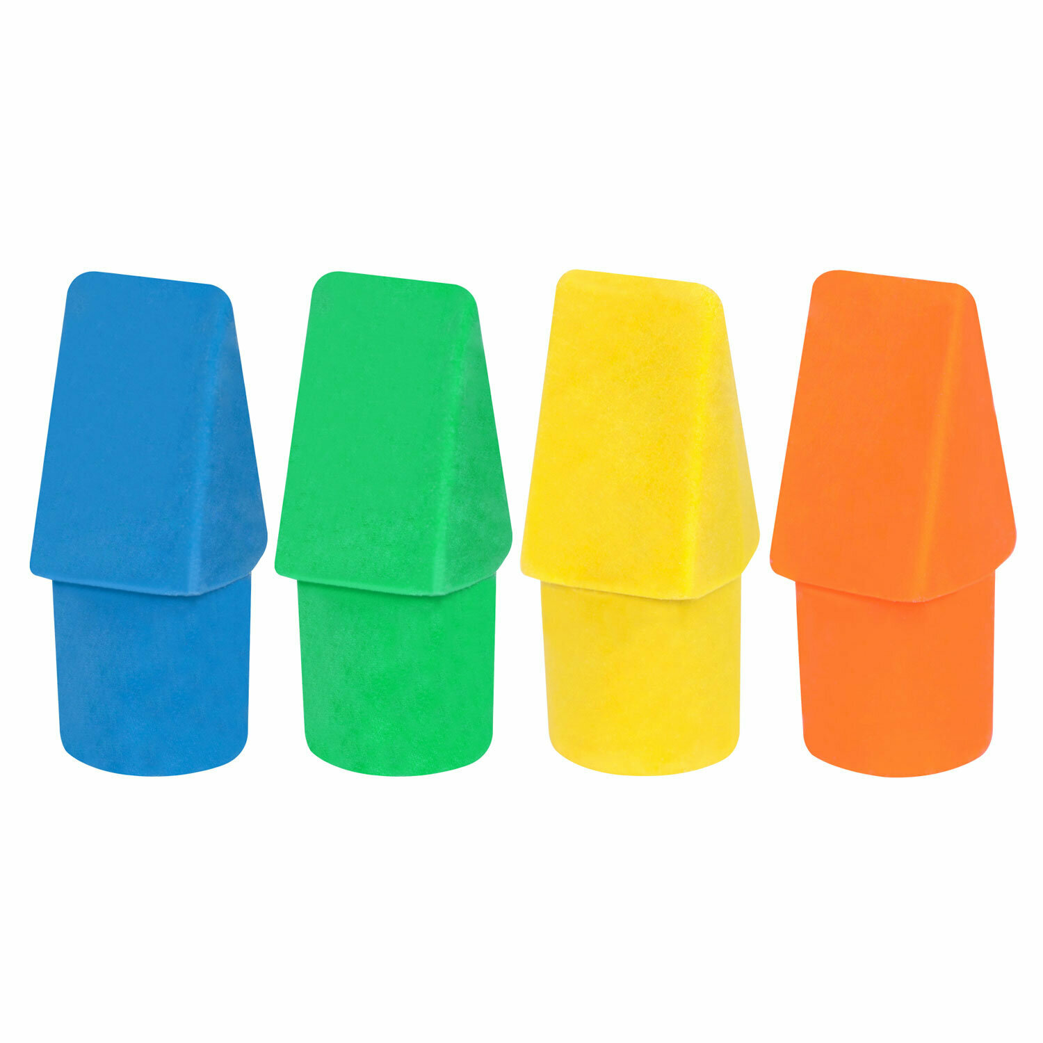 Ластики-колпачки BRAUBERG "Eraser Caps", набор 12 штук, яркие цвета ассорти, блистер, 271994