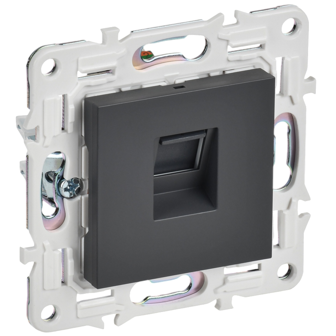 Механизм розетки IEK SKANDY одинарная RJ45 кат.5E титан SK-K01T SK-K10-1-K48