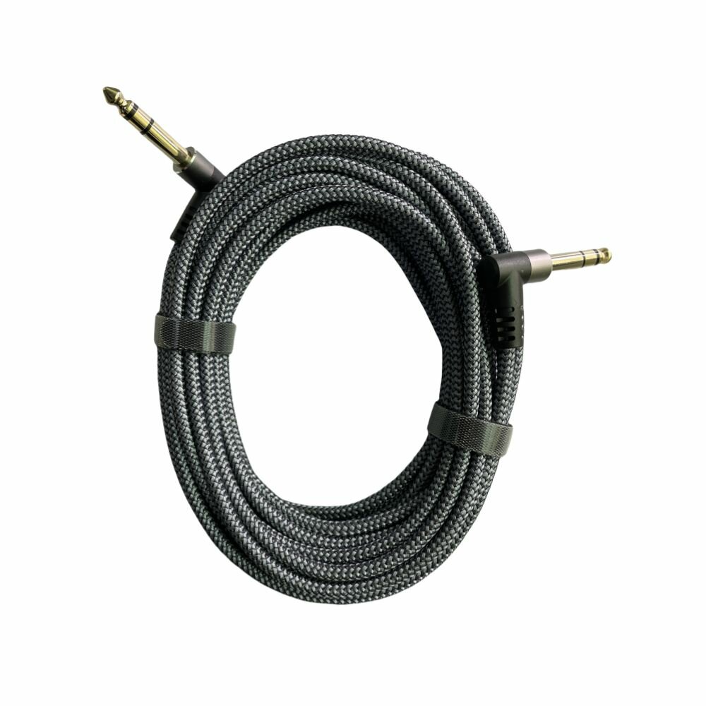 Гитарный кабель, jack 6.3 male-jack 6.3 male инструментальный, угловые коннекторы, 1-10M