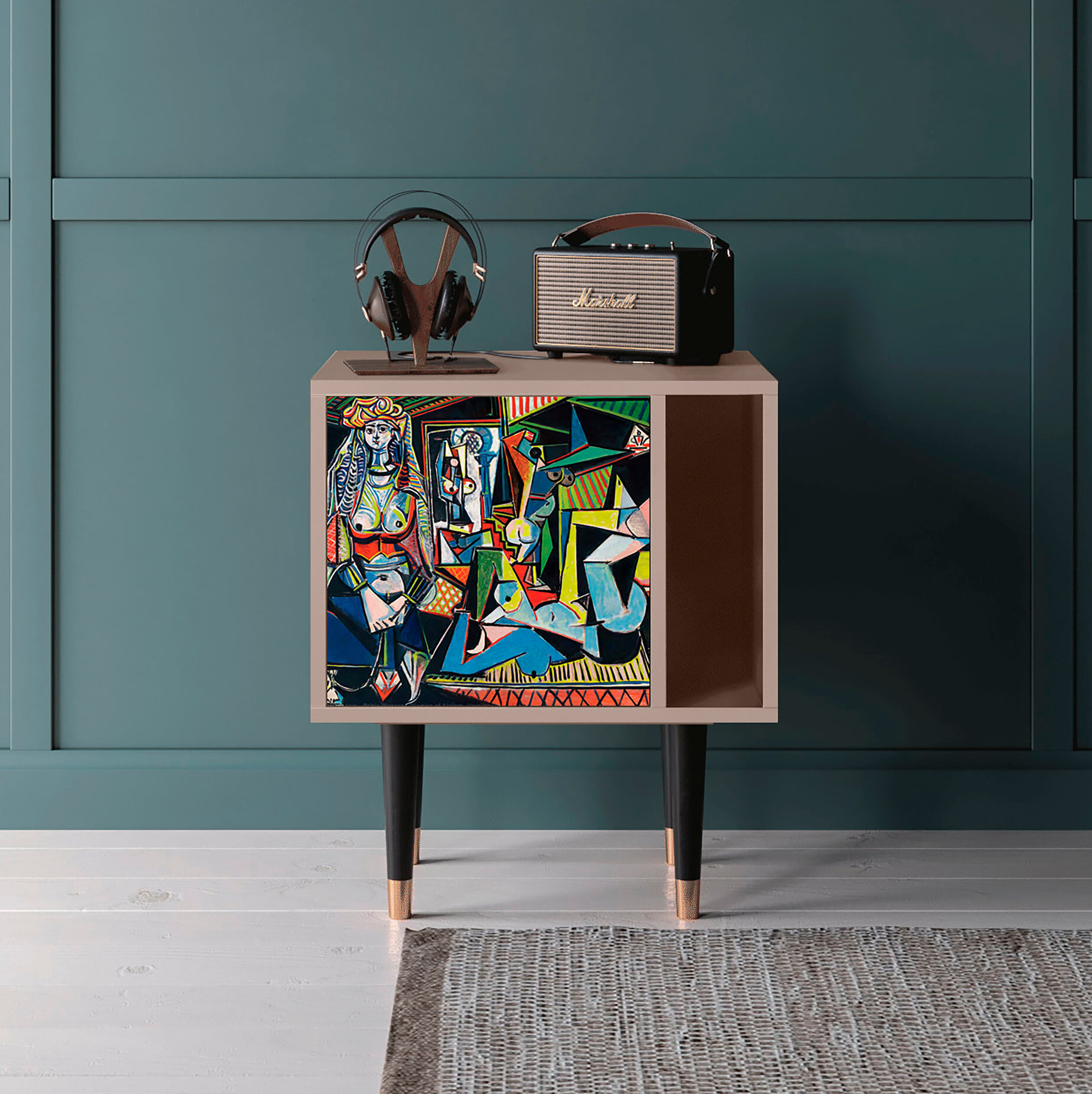 Прикроватная тумба - STORYZ - S2 Women of Algiers by Pablo Picasso, Размер - 58 x 69 x 48 см, Цвет - Бежевый