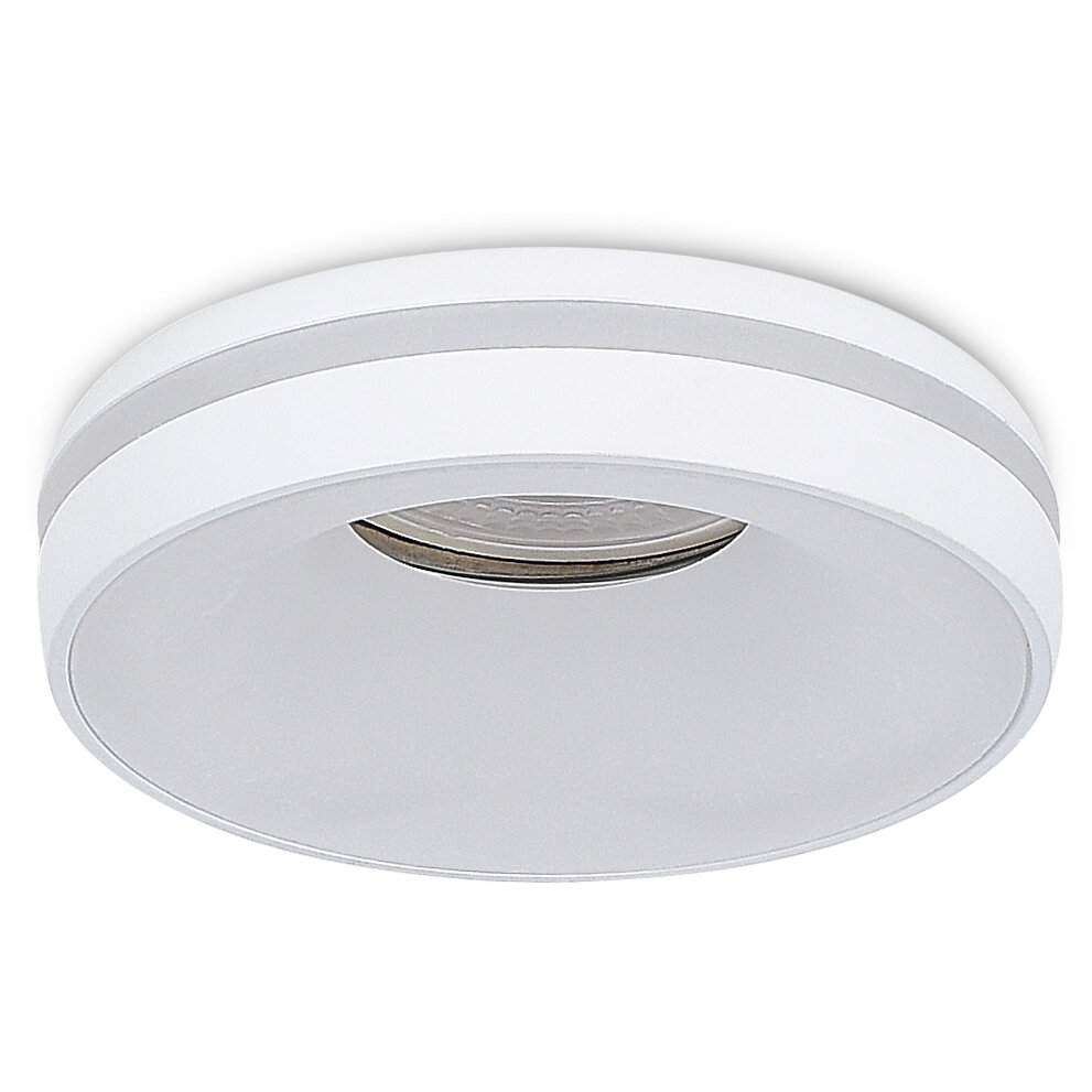Светильник встраиваемый под LED-лампу с цоколем GU10 D95xH38мм IP20, белый, без лампы, Donel