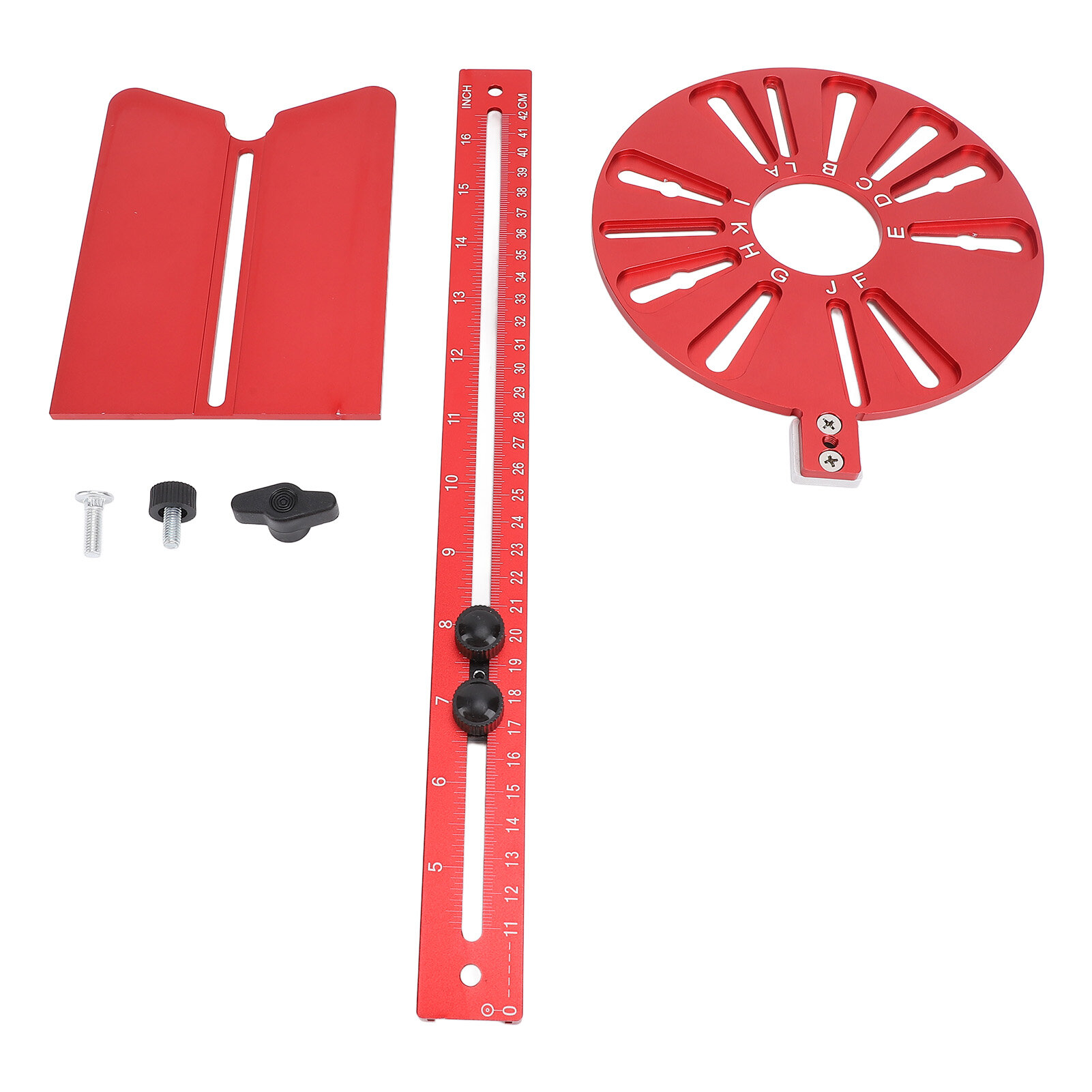 Кронштейн для фрезерования пазов, шаблон 3 в 1, направляющая для кругового вырезания, универсальный регулируемый инструмент для деревообработки.