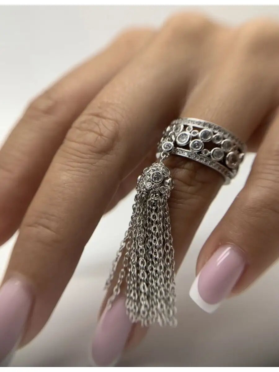 Кольцо, фианит, кристалл, циркон