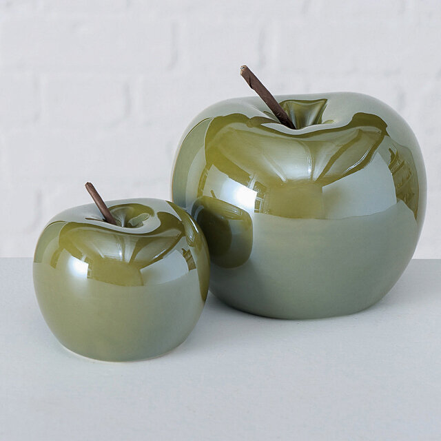Набор декоративных статуэток Яблоки Либруно 7-9 см, 2 шт, Boltze, 2013536