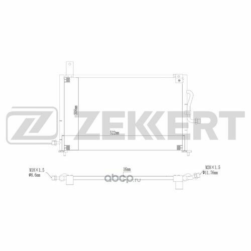 Радиатор кондиционера Daewoo Matiz (M100 M150) 98- ZEKKERT mk3206
