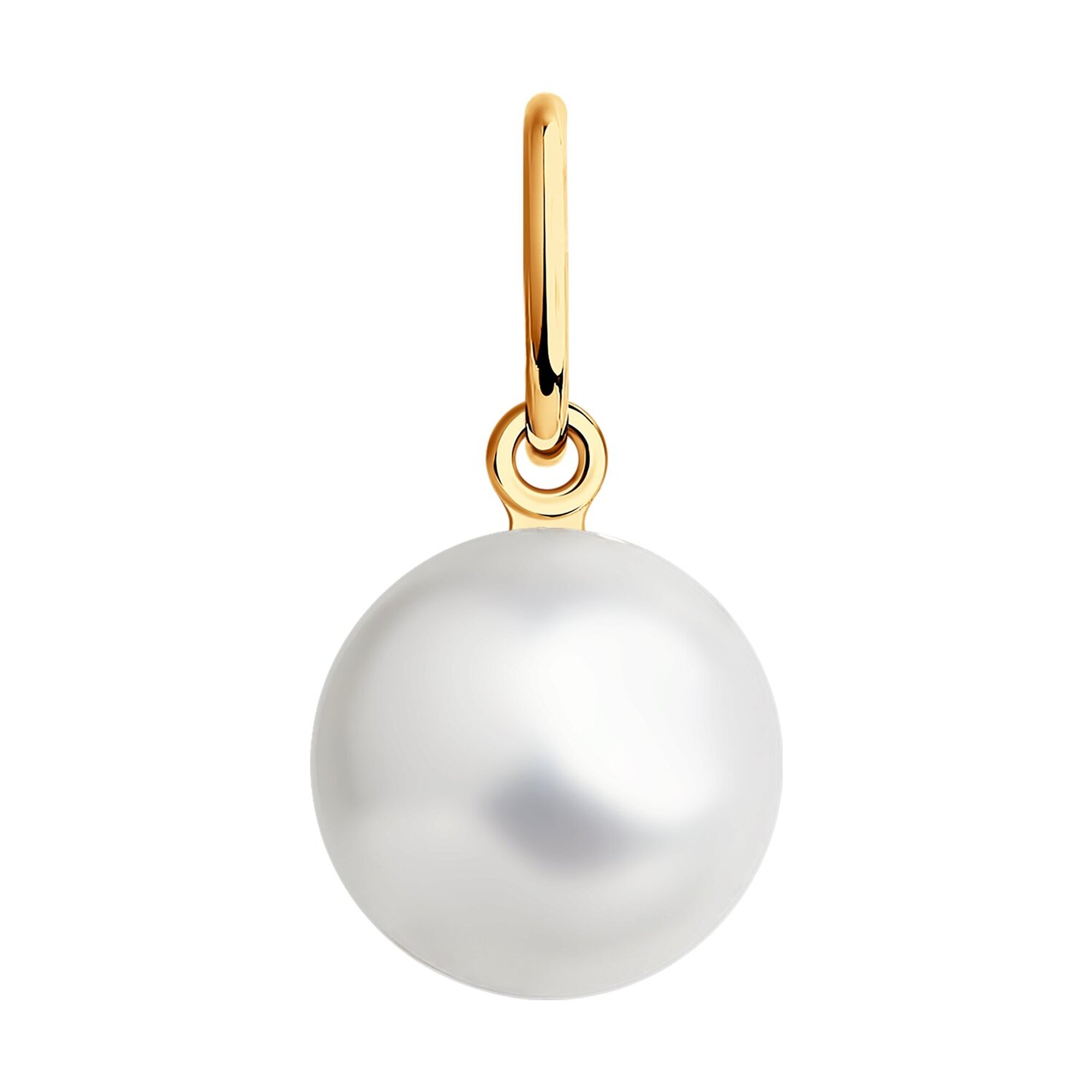 Подвеска, красное золото, 585 проба, жемчуг