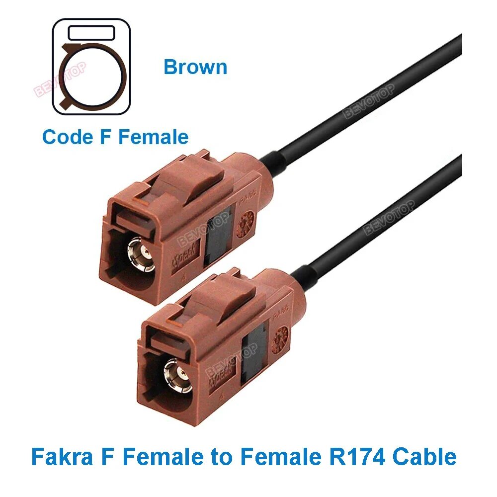 BEVOTOP Удлинительный кабель Fakra RG174 10м 2M, Fakra F F to F F