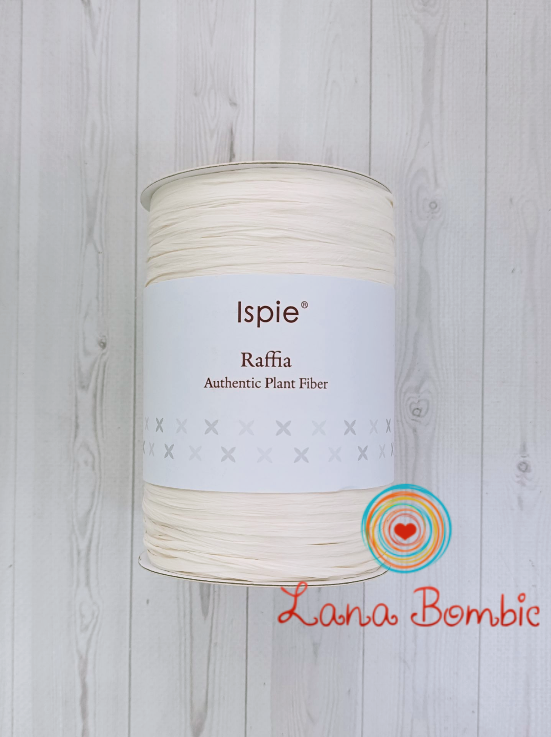 Пряжа Raffia Ispie (Рафия), 100% целлюлоза, Айвори (Ivory) 7490506, 250 м