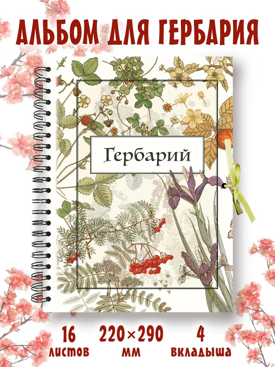 Альбом для гербария и коллекционирования "Рябина" на пружине