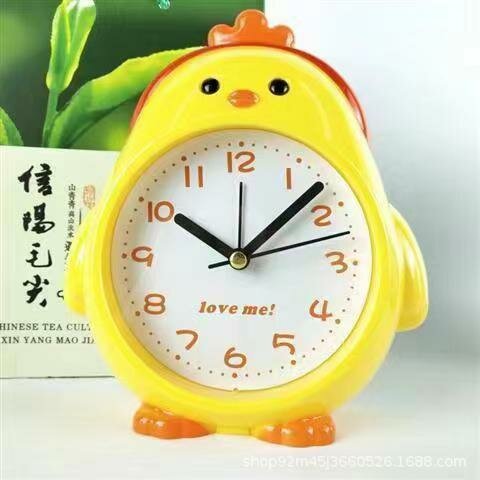 Будильник "Цыпленок-сова", мультяшный, подвесной, прозрачный, с крупными персонажами