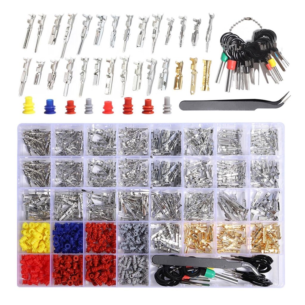 1 коробка 950ШТ клеммных колодок для обжима мужских и женских контактов