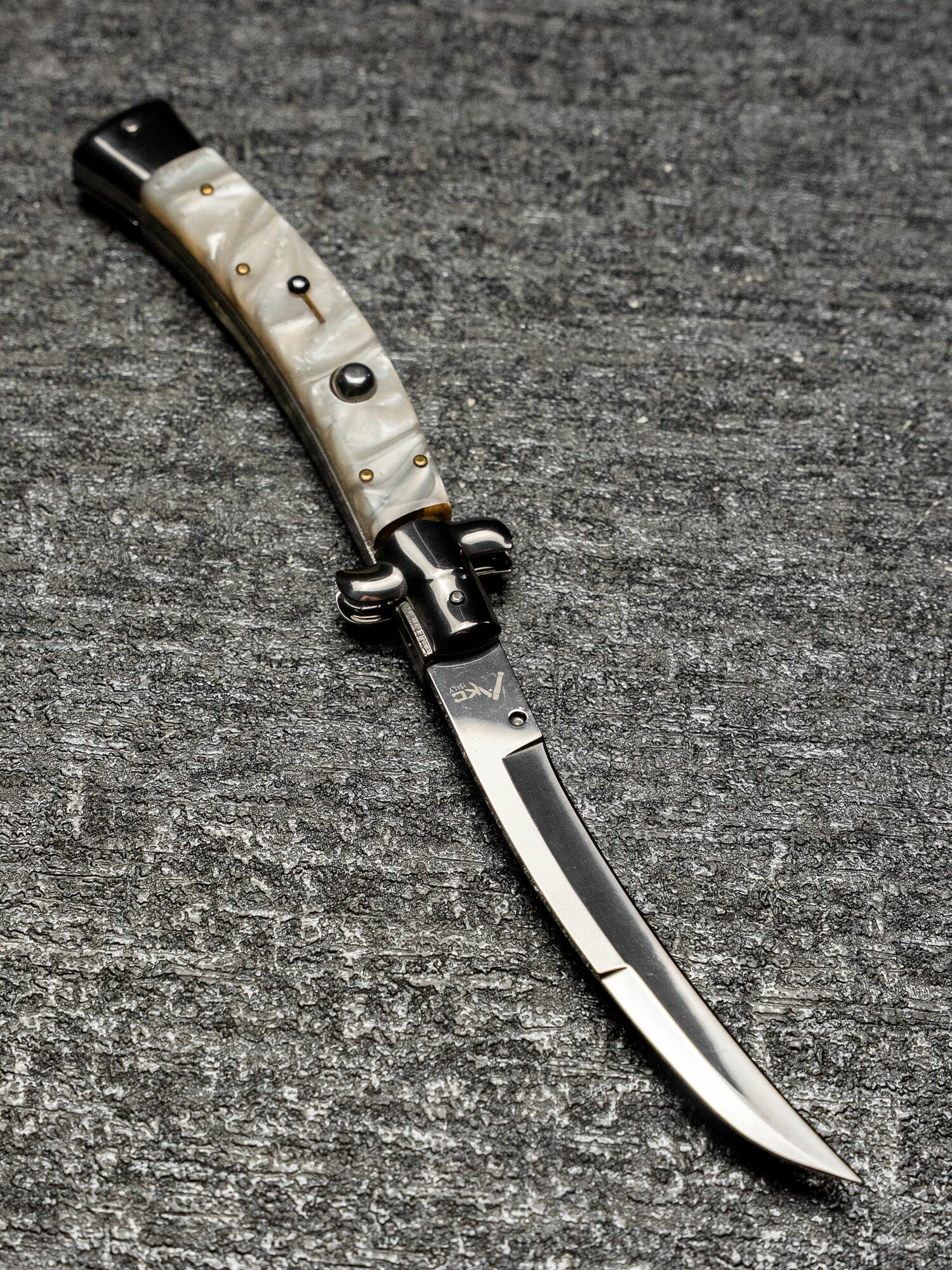 Нож складной автоматический АКС-001 Керамбит , белый 27 см