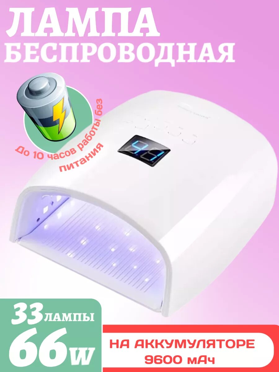 Лампа для маникюра Cordless, 66W (беспроводная)