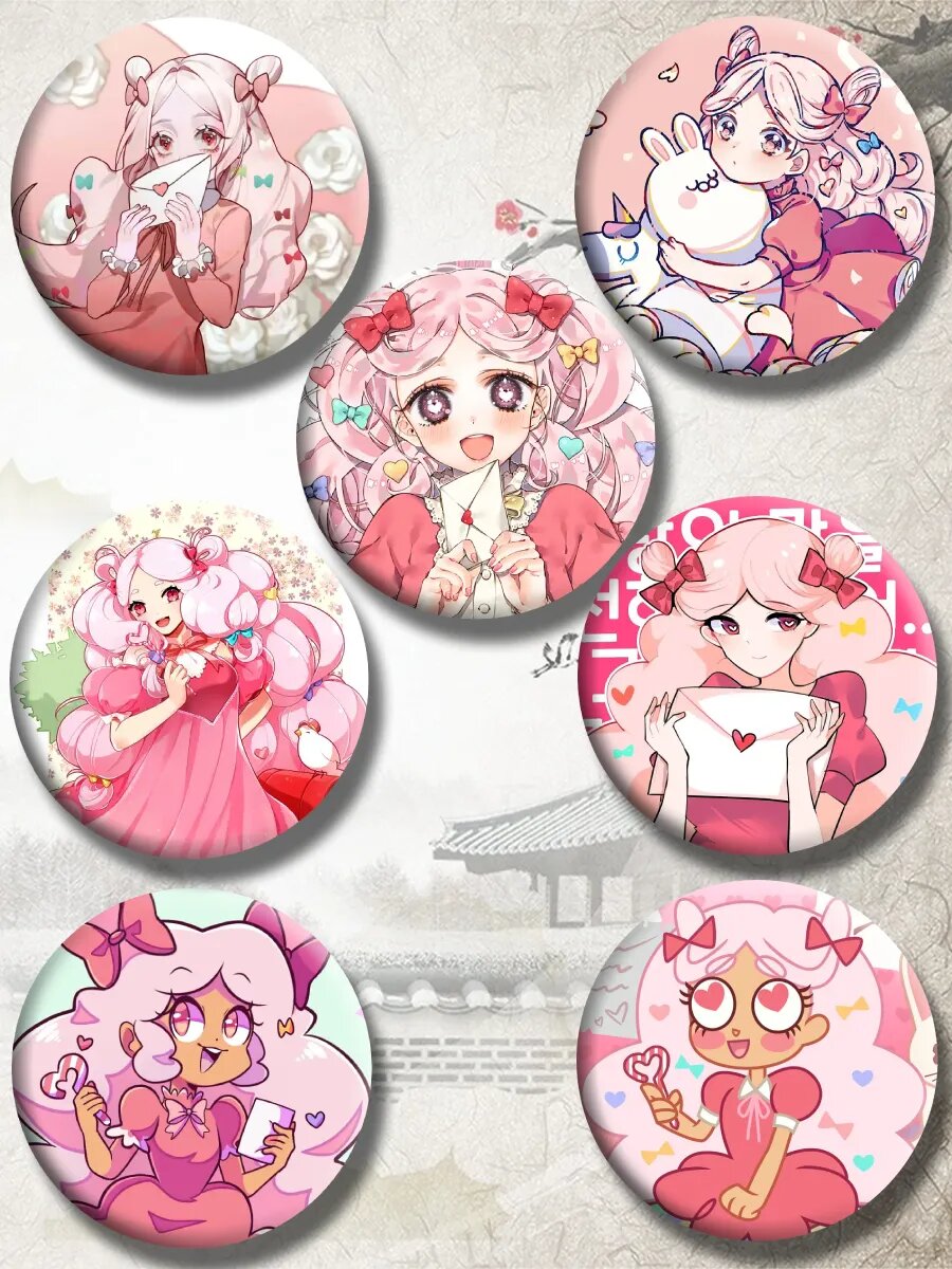 Значки Cookie Run куки ран Cotton Candy Cookie
