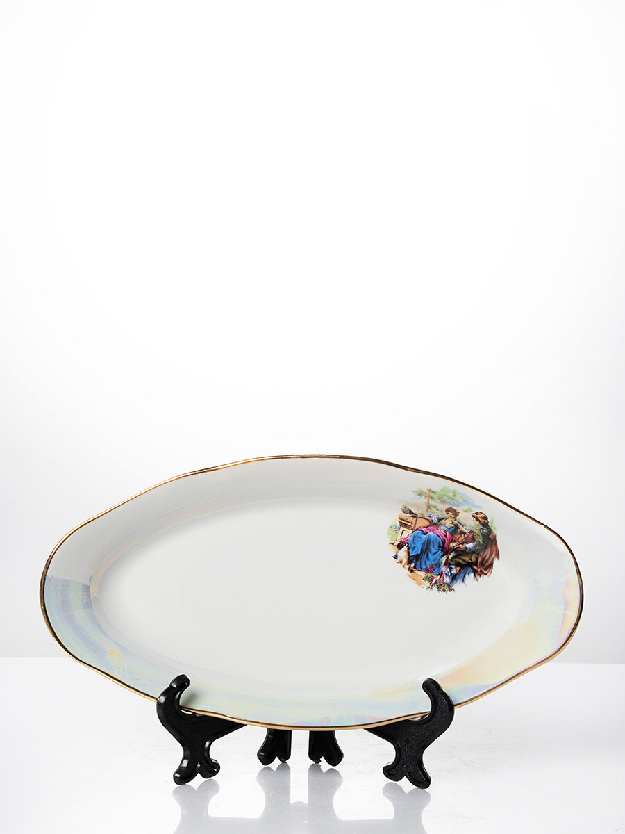 Блюдо селедочница фарфоровое 250 мм Добруш "Мадонна" ф. Идиллия