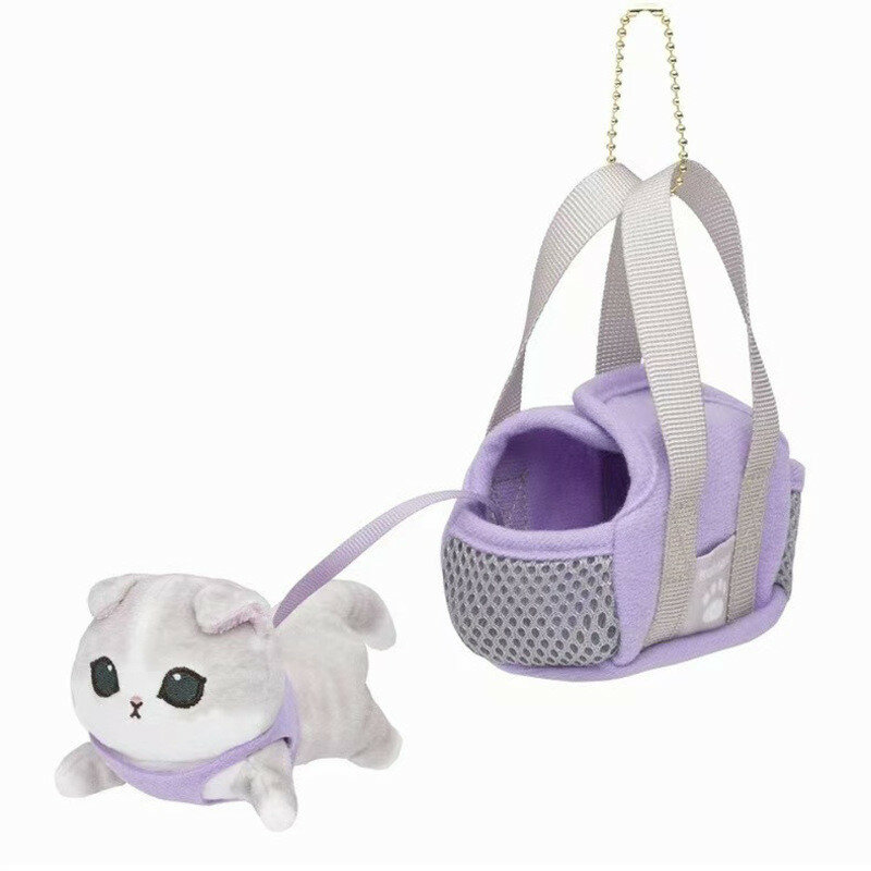 Милый японский брелок-игрушка в виде плюшевой акулы-кошки с мультяшным котом-аксессуар