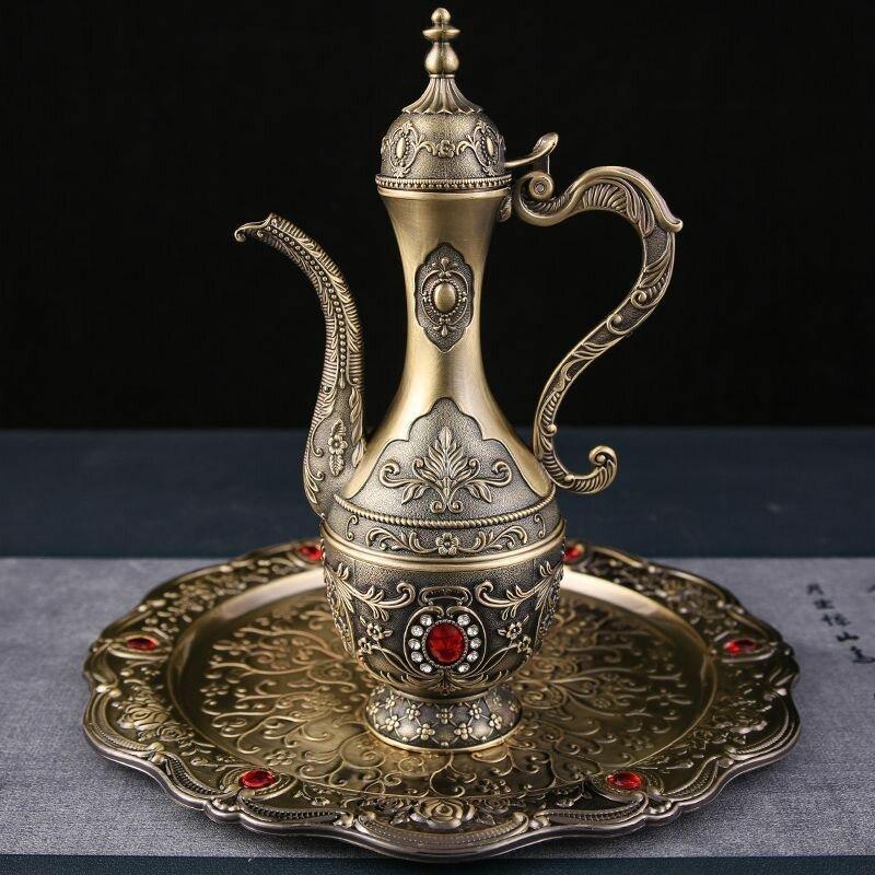 Кувшин, 0.25 л, Рубиновая гравировка, изысканная и красивая, медь.