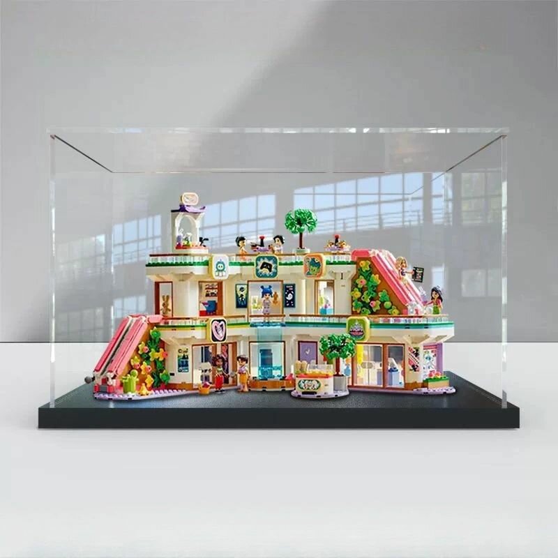 Ящик для хранения, акрилик, 50х25х30 см, прозрачный, с жестким дном, чёрный