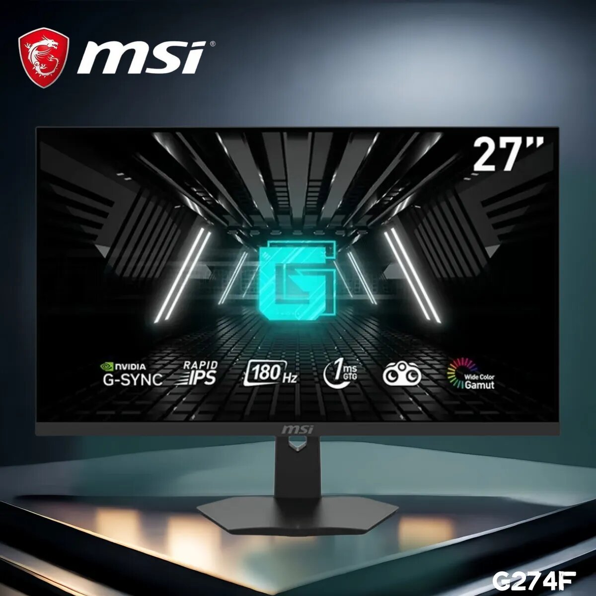 MSI 27" Монитор MSi G274F, прозрачный, черный