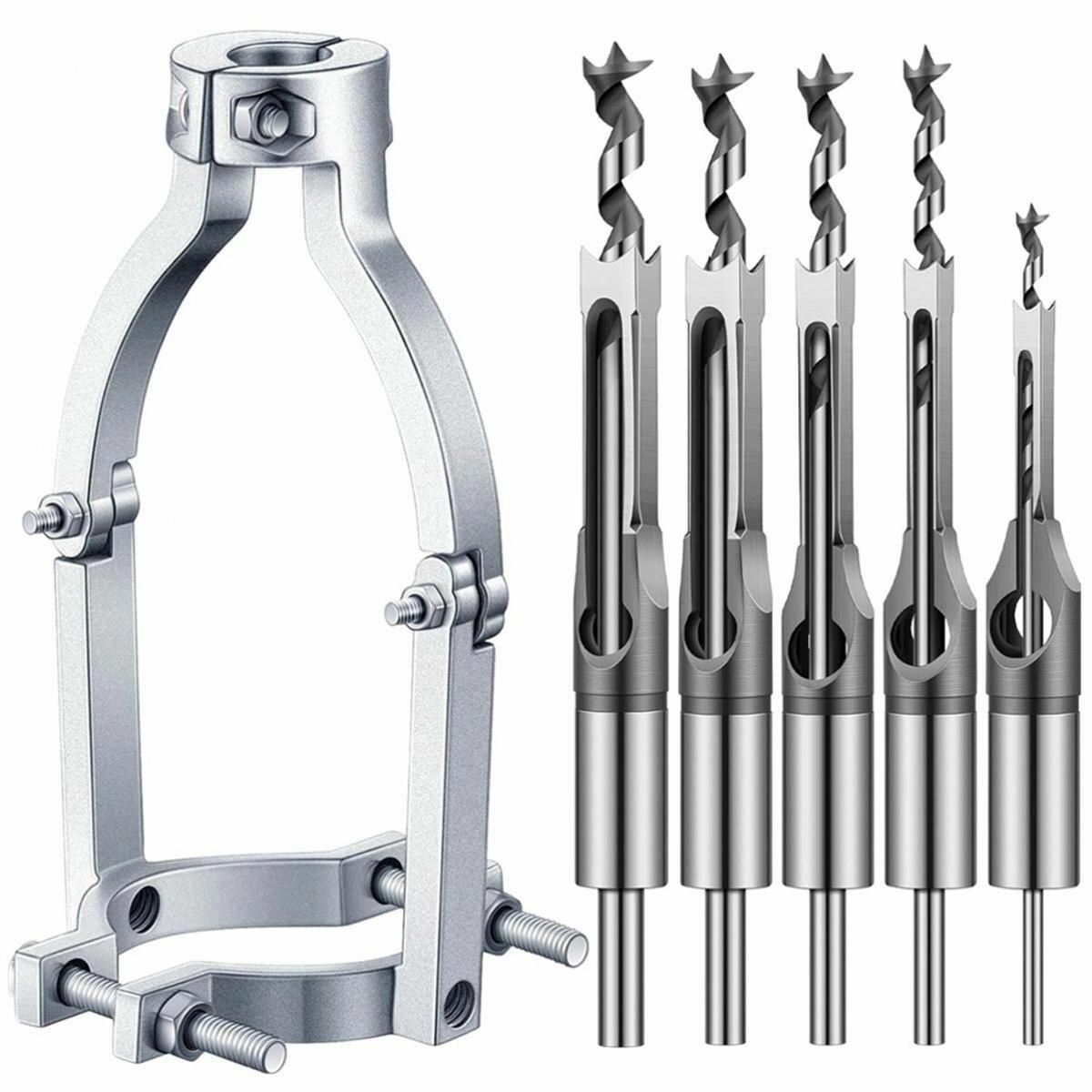 Адаптер и набор сверл для квадратных отверстий