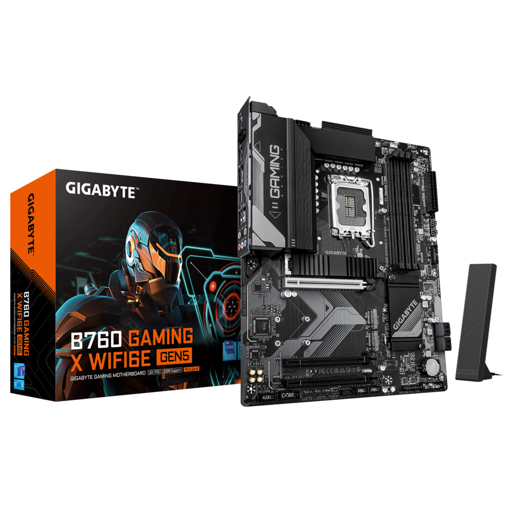 Материнская плата Gigabyte B760 GAMING X WIFI6E GEN5, LGA1700, Intel B760, ATX, RTL (B760 GAMING X WIFI6E GEN5)