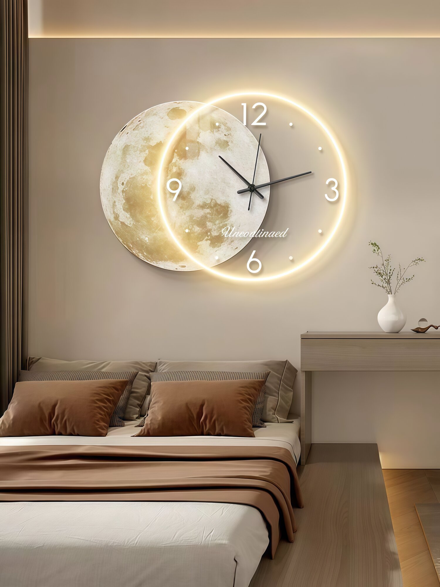 Настенные часы Nova Home Textile "Планета", МДФ, круглые, светящиеся, диаметр65*52см