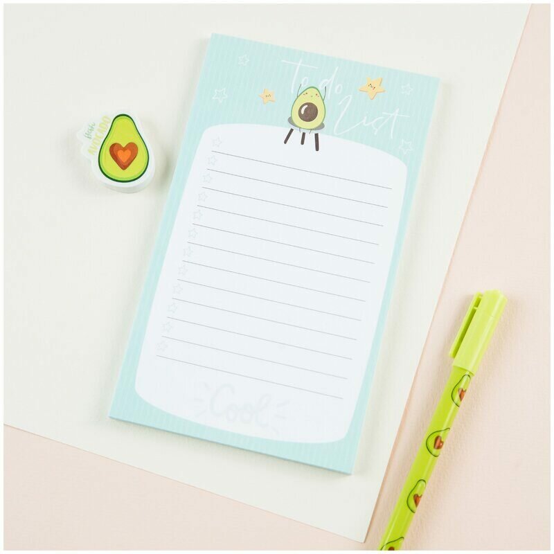 Блок для записей (To Do list) MESHU Avocado, 10,0*17,0*0,6см, 50л, на склейке, MS_46571/341765