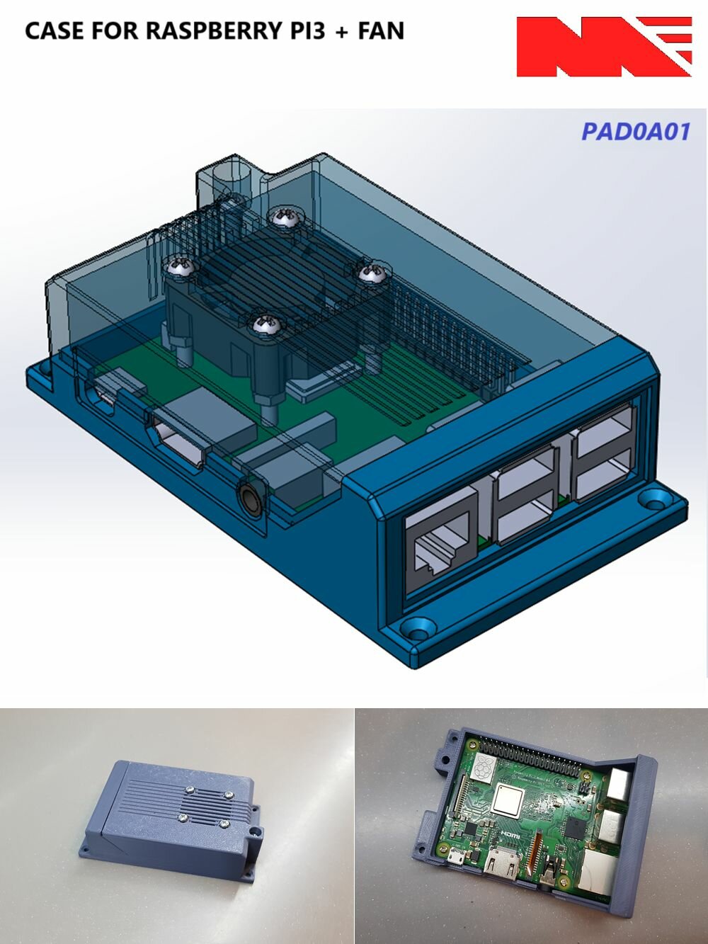 Компьютерный корпус для микрокомпьютеров Raspberry Pi 3