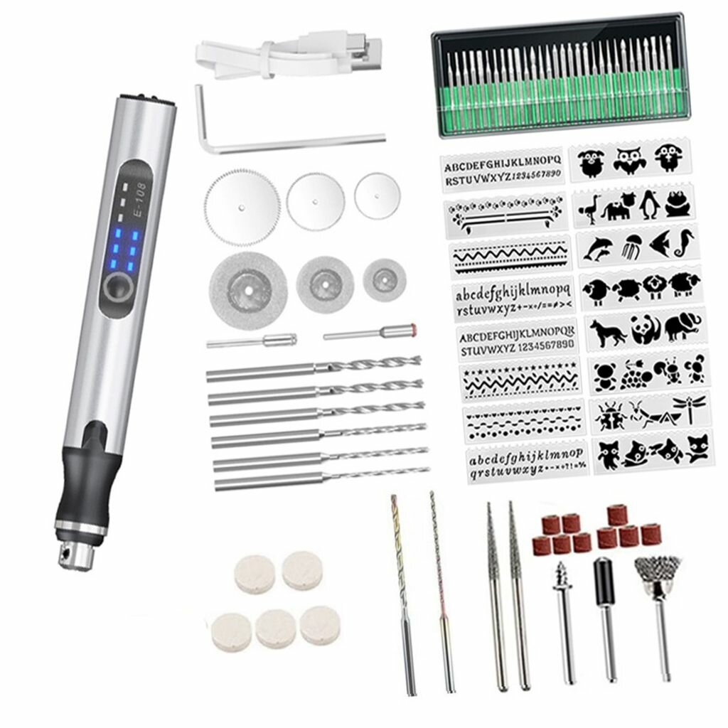 Беспроводной гравер с USB-зарядкой и 3-режимным сменным наконечником для точной гравировки и полировки на различных материалах