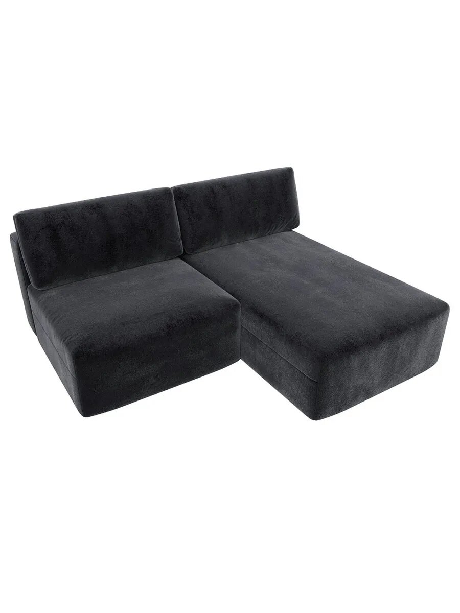 Диван модульный угловой Лего, с ящиком для белья, универсальный угол, велюр