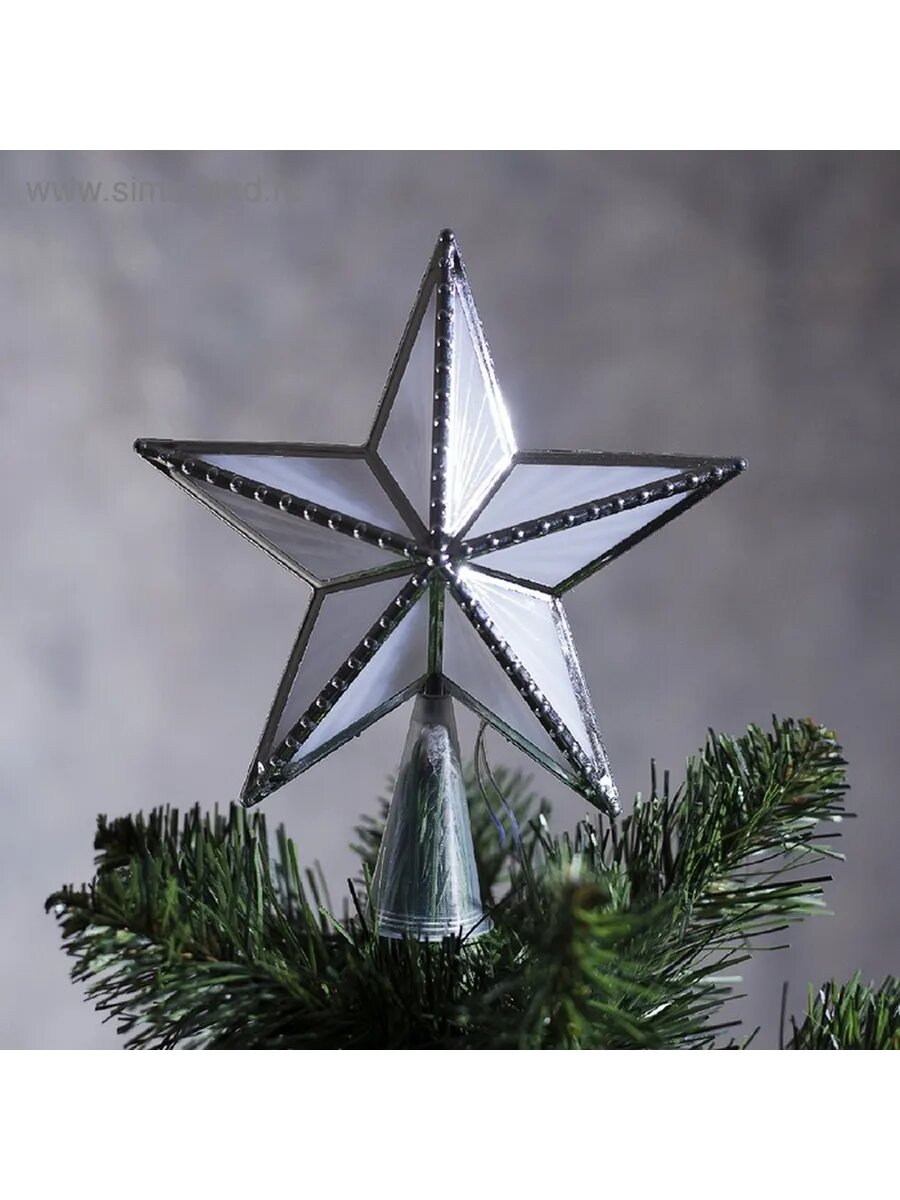 Мультицветная светящаяся звезда для елки