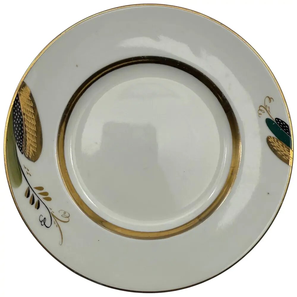 Тарелка "Букет", 18 см, автор Яковлева С. Е, худ. Чарина Т. Л, 1960-1970 г, ЛФЗ, СССР