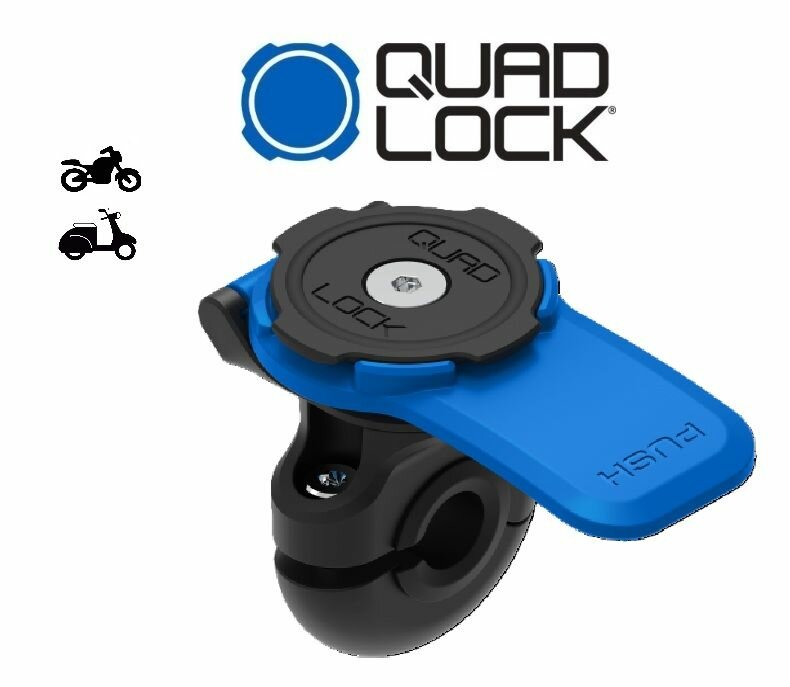 Крепление телефона на зеркало мотоцикла/скутера Quad Lock Motorcycle / Scooter Mirror Mount