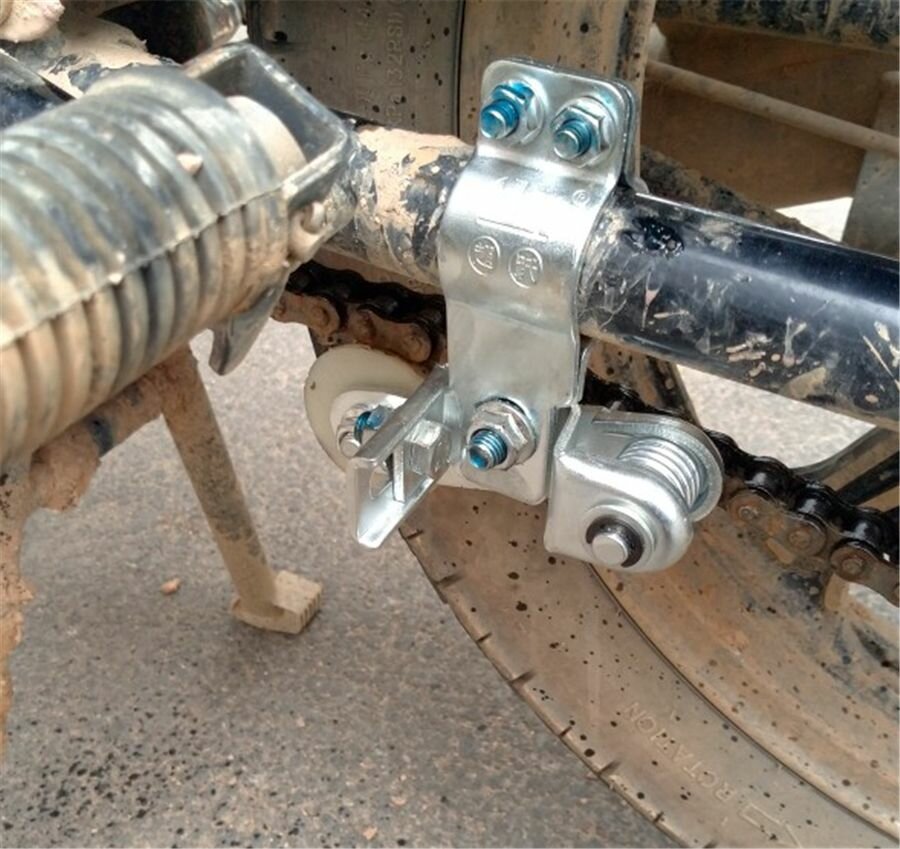 Натяжитель цепи мотоцикла Mtb из высокопрочной стали, автоматический, антипробуксовочный направляющий роликовый натяжитель цепи, болт на роликовый натяжитель цепи, круглая вилка