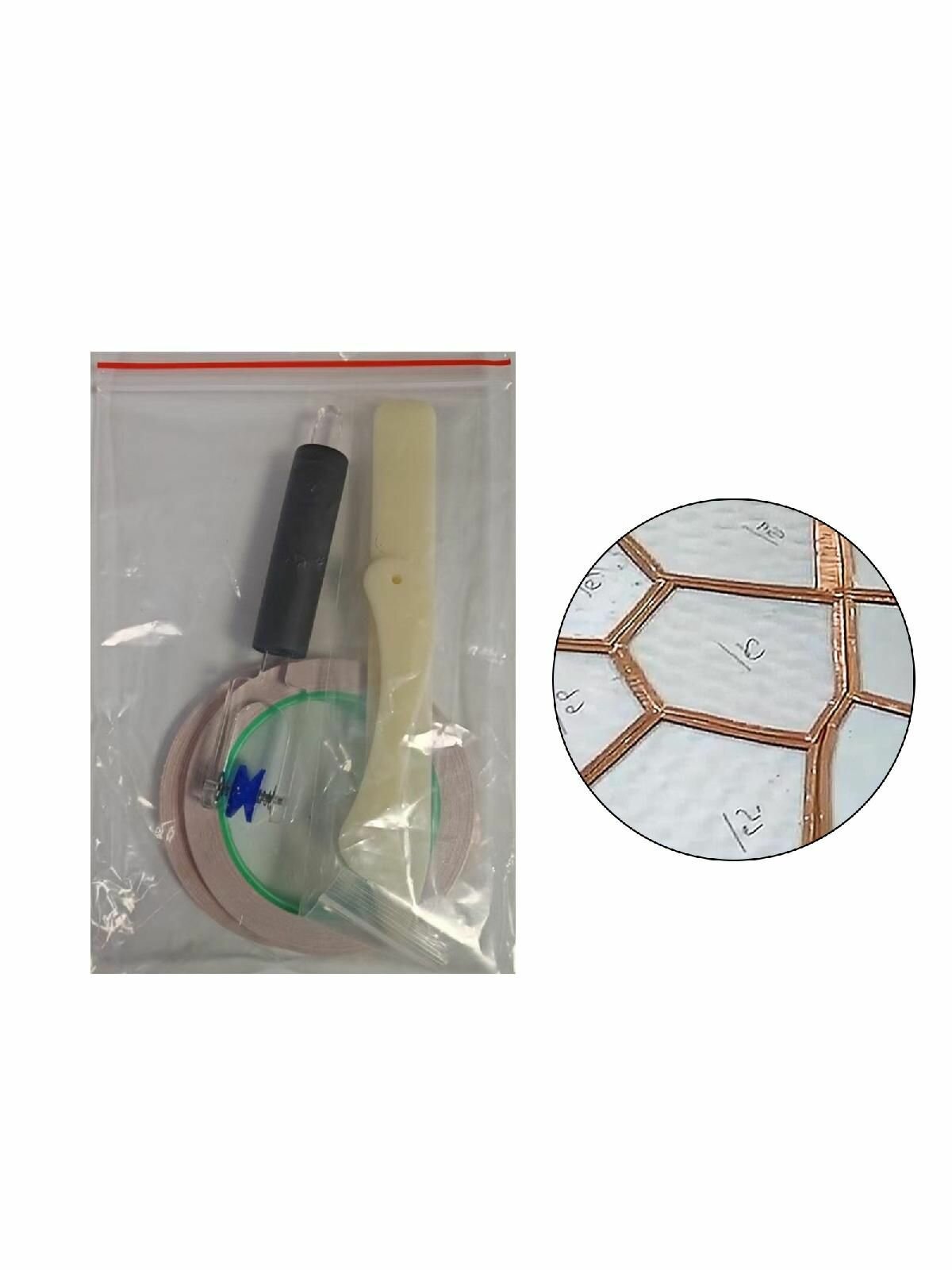 Устойчивая к коррозии клейкая медная лента для витражей и искусства, - 6 мм x 2