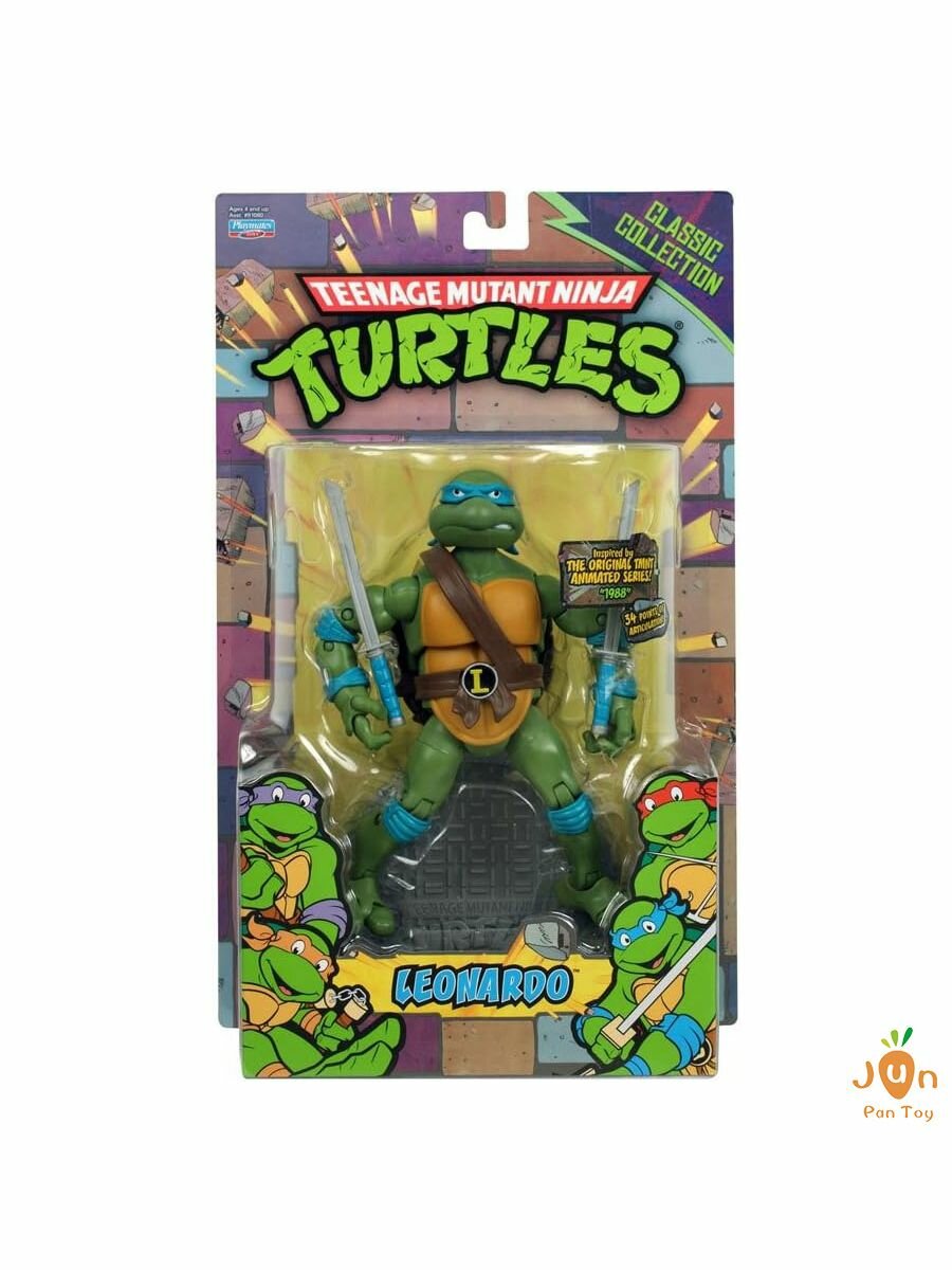 Teenage Mutant Ninja Turtles Classic Collection Leonardo / детские игрушки, Черепашки-ниндзя, куклы Леонардо, с двойными ножами, подходят для детей от 3 лет и старше