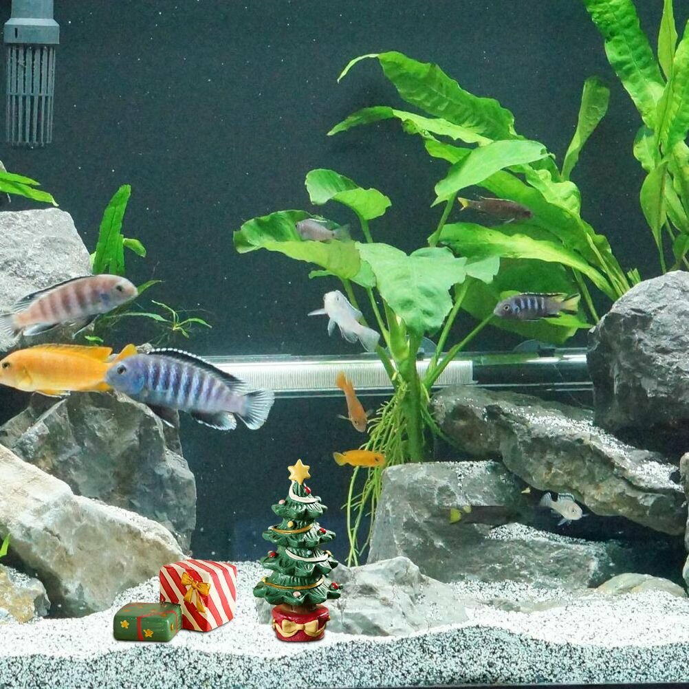 Рождественский аквариумный орнамент для аквариума с рыбками
