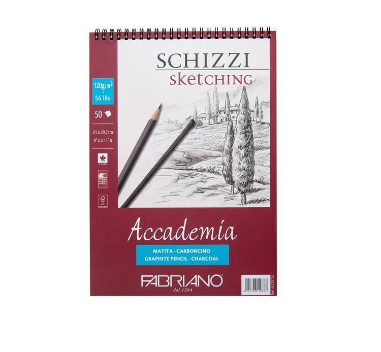 Альбом для графики "SCHIZZI Accademia" 21х29,7см.50л 120г/спираль