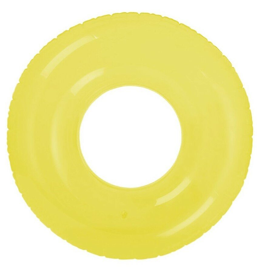 Надувной круг Intex Transparent Tubes, 76 см, желтый