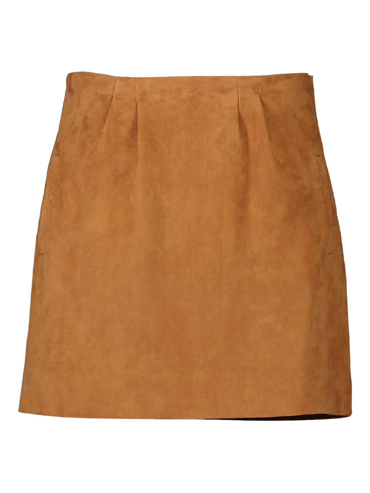 Юбка Pleated suede mini skirt