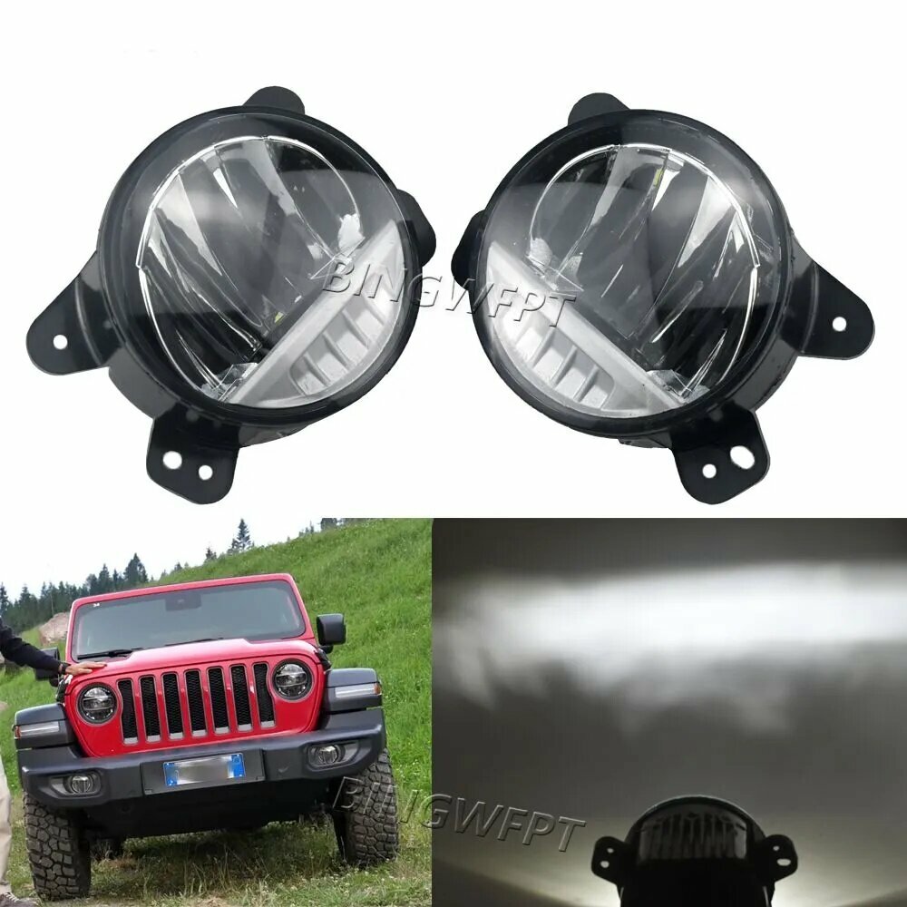 Фары автомобильные, Противотуманная фара, 2 шт, арт. Jeep Wrangler JL