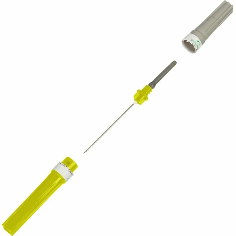 Игла двусторонняя 20G (0,9х25 мм) желтая VACUETTE 450073, 100 шт./уп.