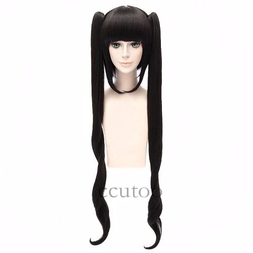 Ccutoo 120 см Черный длинный синтетический парик Is It Wrong to Try to Pick Up Girls in a Dungeon Hestia Косплей Парик с чипсами и хвостиками