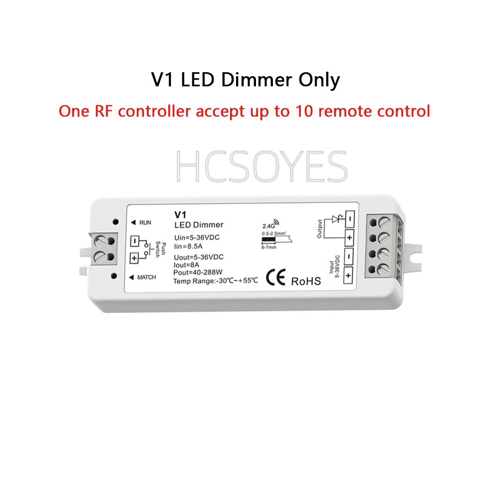 HCSOYES V1 LED диммер, белый, 1XV1 Only