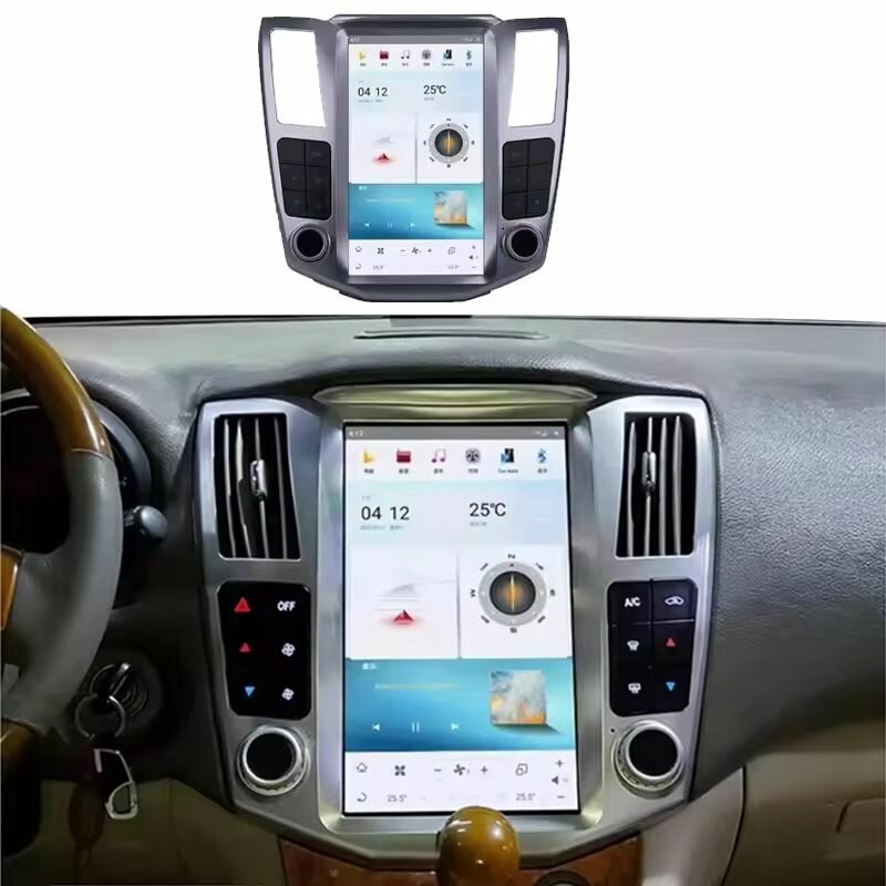 Штатная Магнитола JMG для Lexus RX RX300 RX330 RX350 RX400H 2004-2008 , с камерой заднего вида. IPS экран 12.1 дюймов, Wifi 2din с сенсорным экраном, usb и блютузом